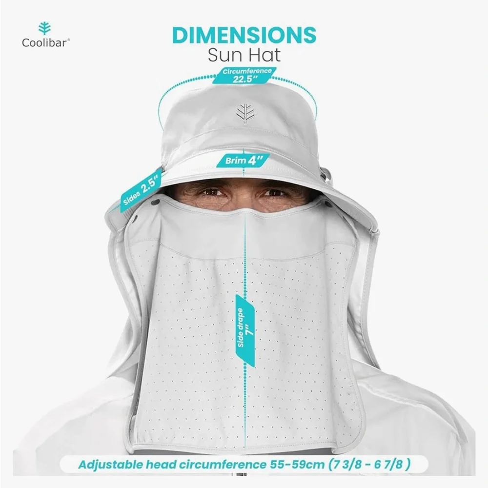 Coolibar | Accessories | Coolibar 2 In Sun Hat With Face Shield Upf 5 ...